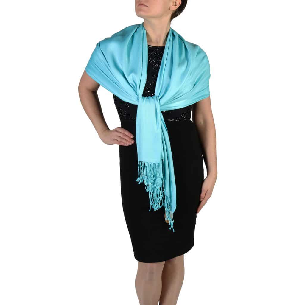 Turquoise Pashmina Scarf Shawl Wrap - York Shawls