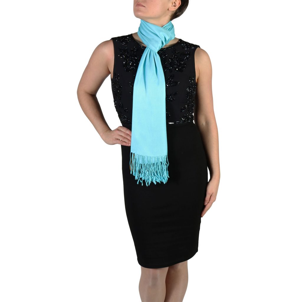 Turquoise Pashmina Scarf Shawl Wrap - York Shawls